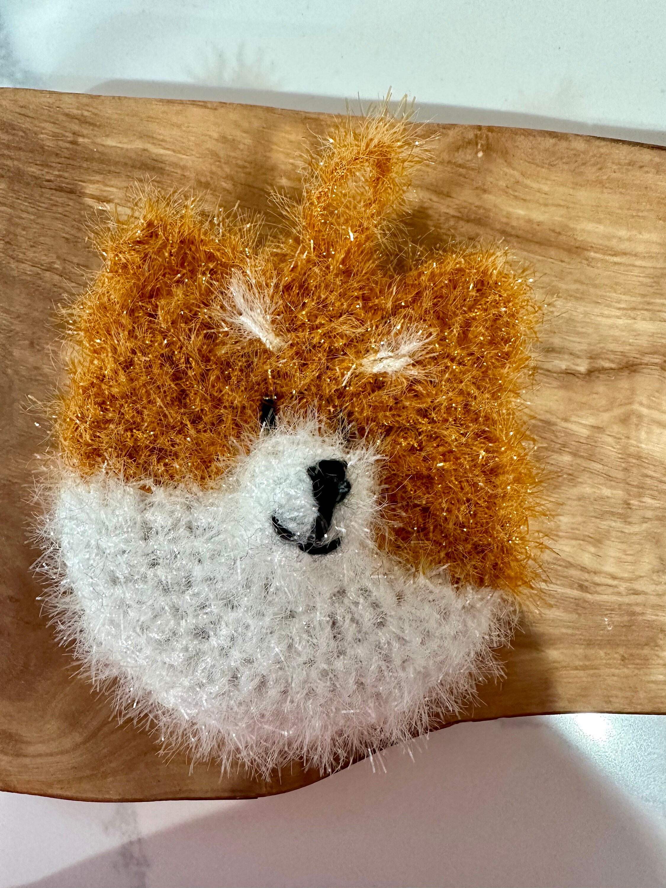 Shiba Dish Scrubby | Dog | Handmade | Exfoliator | Gift | Kitchen Cloth ...