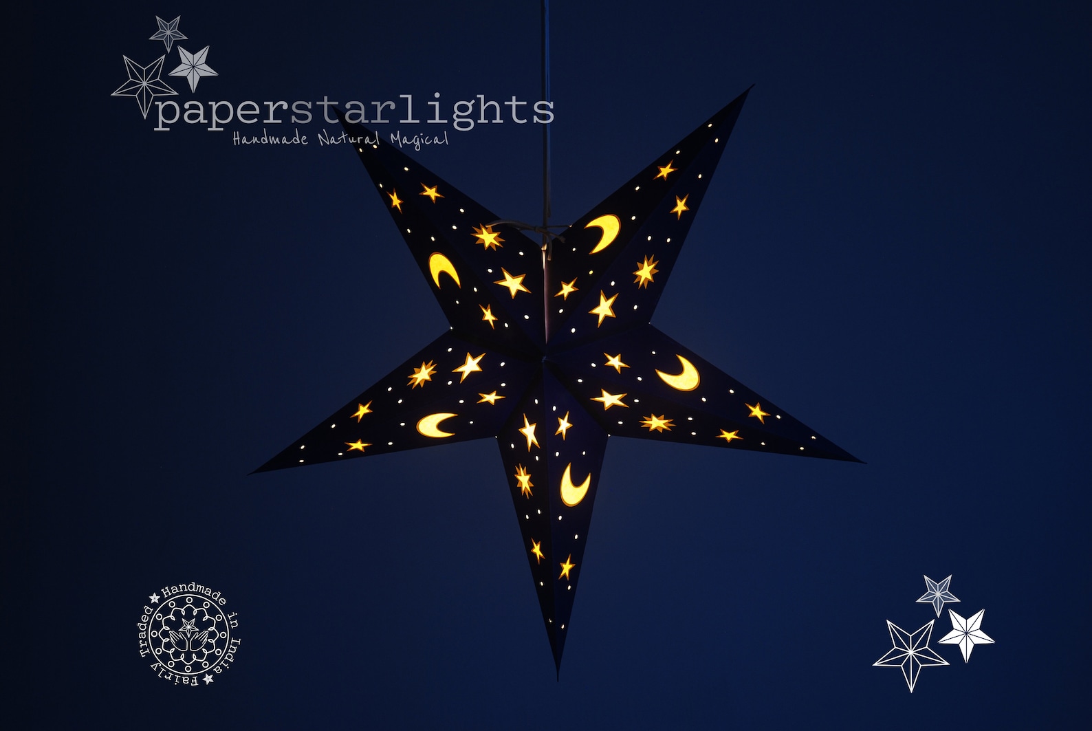 Moon & Stars Lampshade | Space Lampshade | Children Lampshade | Night ...
