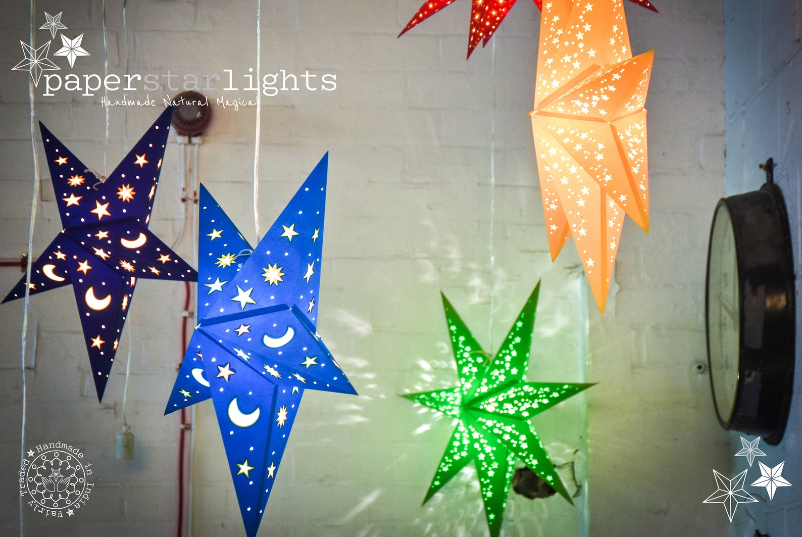 Moon & Stars Lampshade | Space Lampshade | Children Lampshade | Night ...