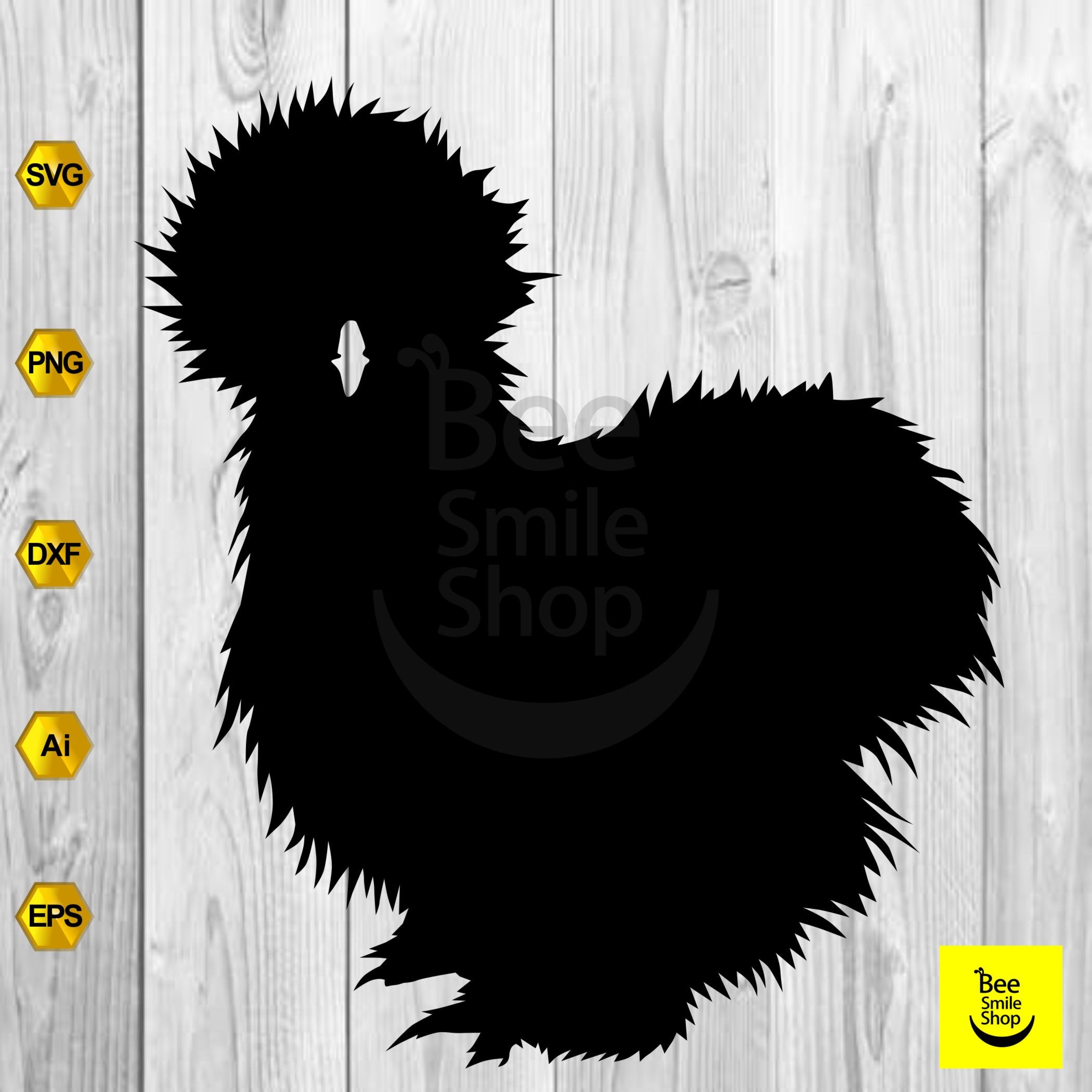 Beautiful Silky Chicken Svg Clipart Chicken Svg Chicken Etsy