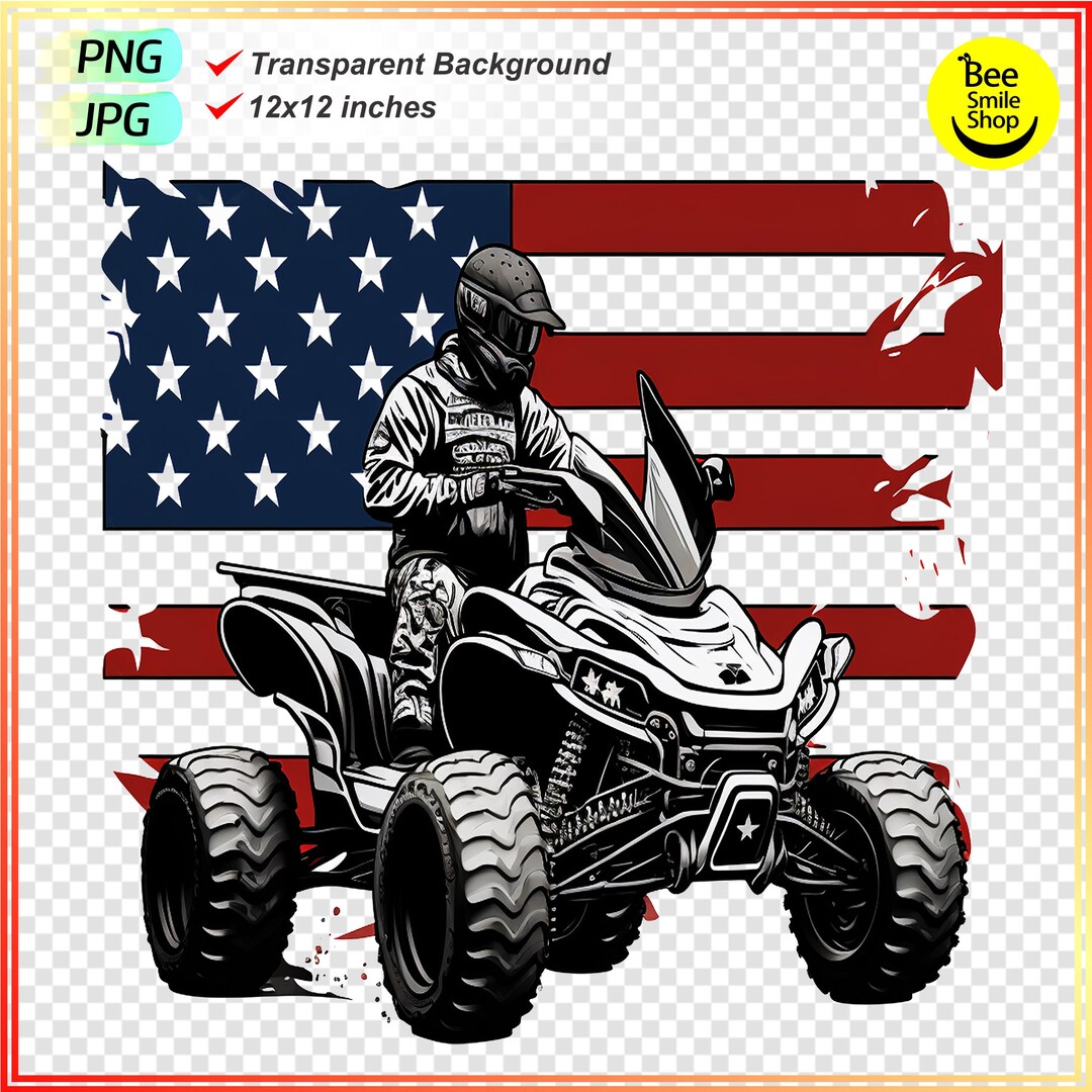 US Flag Atv Rider Png - Etsy