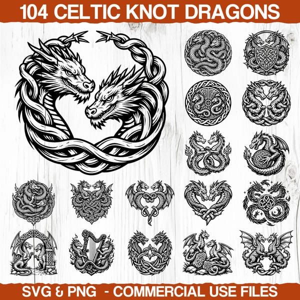 Celtic Dragon Design - Etsy UK