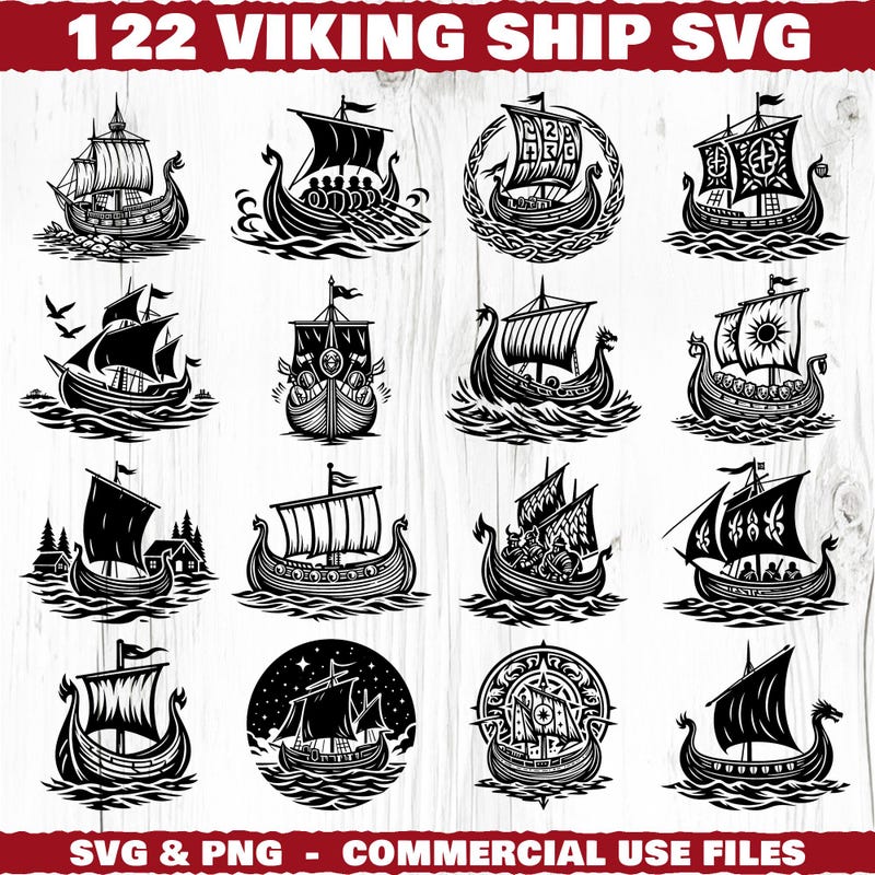 Viking Ship Laser Cut Cnc - Etsy