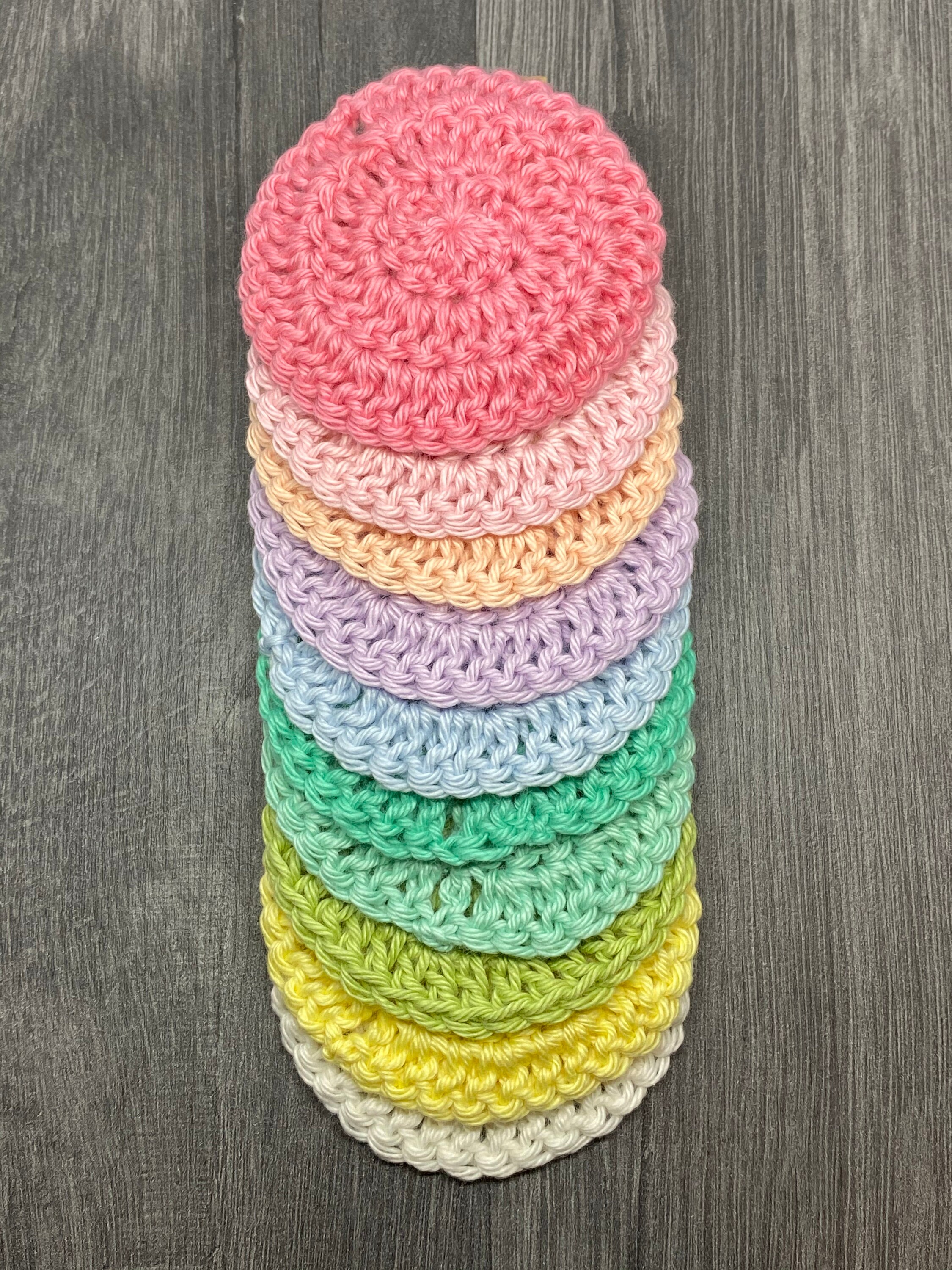 Set of 10 Reusable Crocheted Face Scrubbies in Blush Colours - Etsy