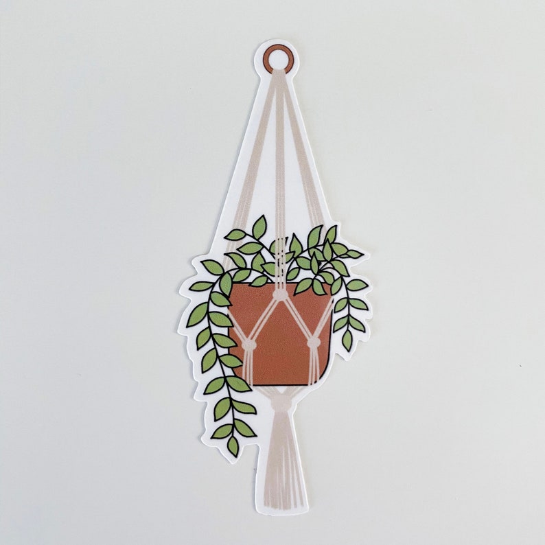 Hanging Plant Sticker Macrame Sticker Hanging Plant - Etsy