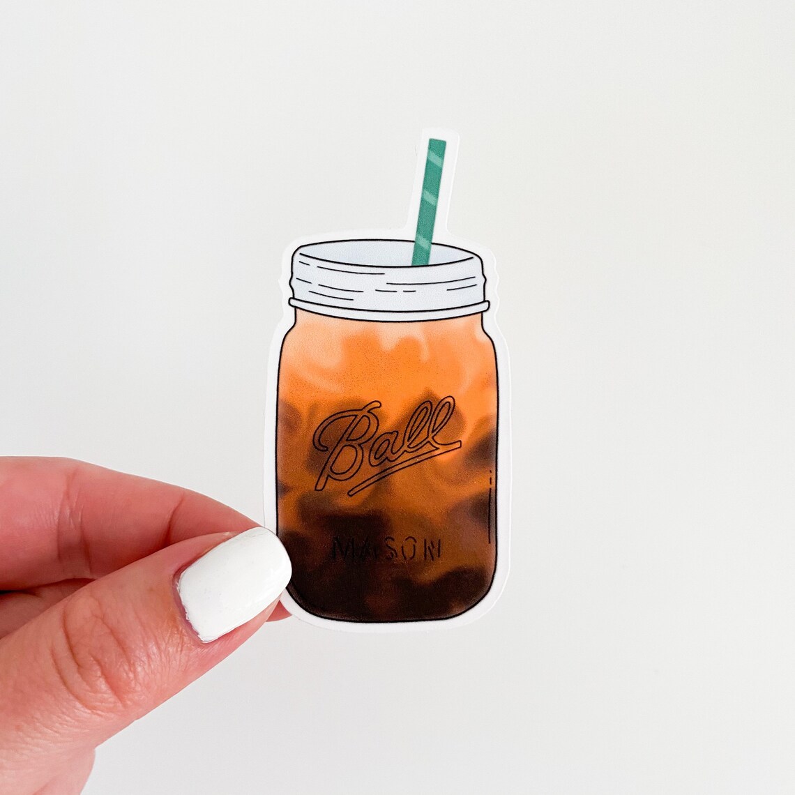 Iced Coffee Sticker Coffee Sticker Cold Brew Sticker - Etsy