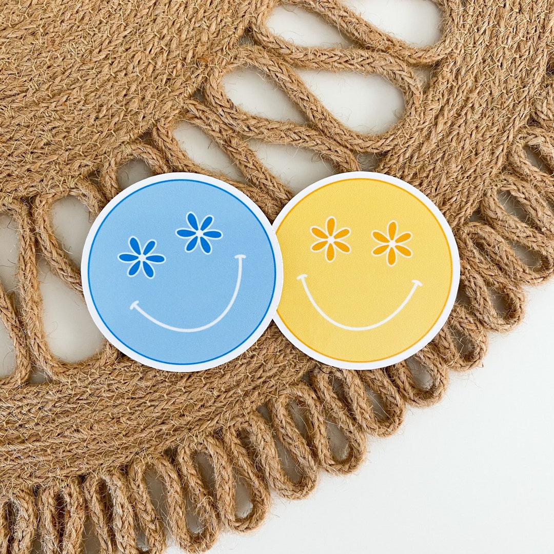 Smiley Face Sticker Flower Smiley Face Sticker VSCO - Etsy.de