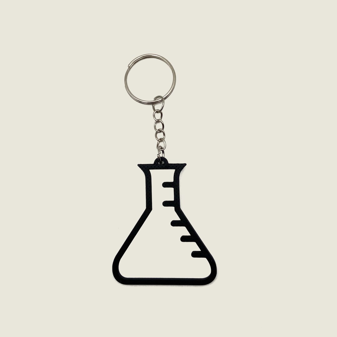 Chemistry Keychain Erlenmeyer Flask Keychain gift for - Etsy