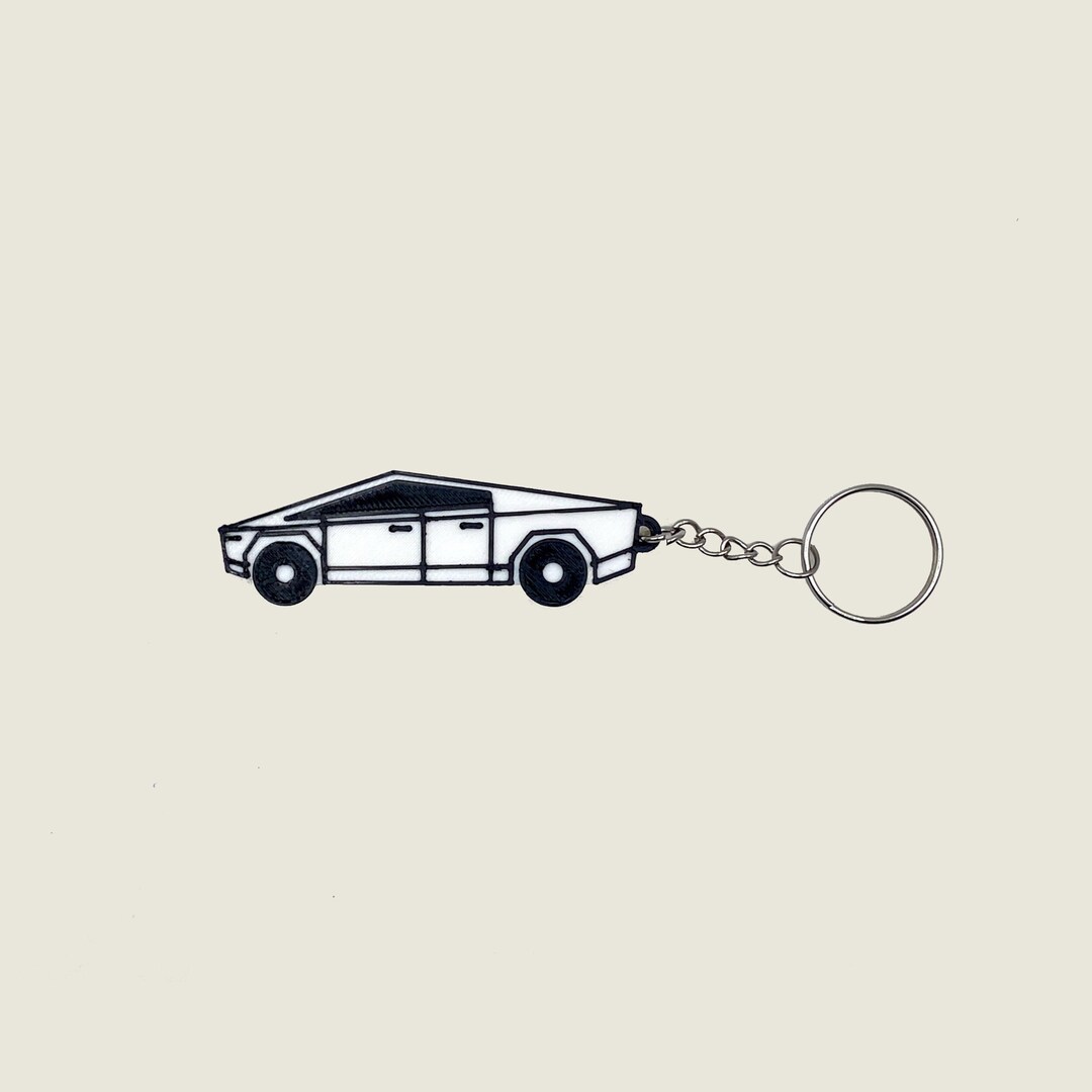 Tesla Cybertruck Keychain - Etsy