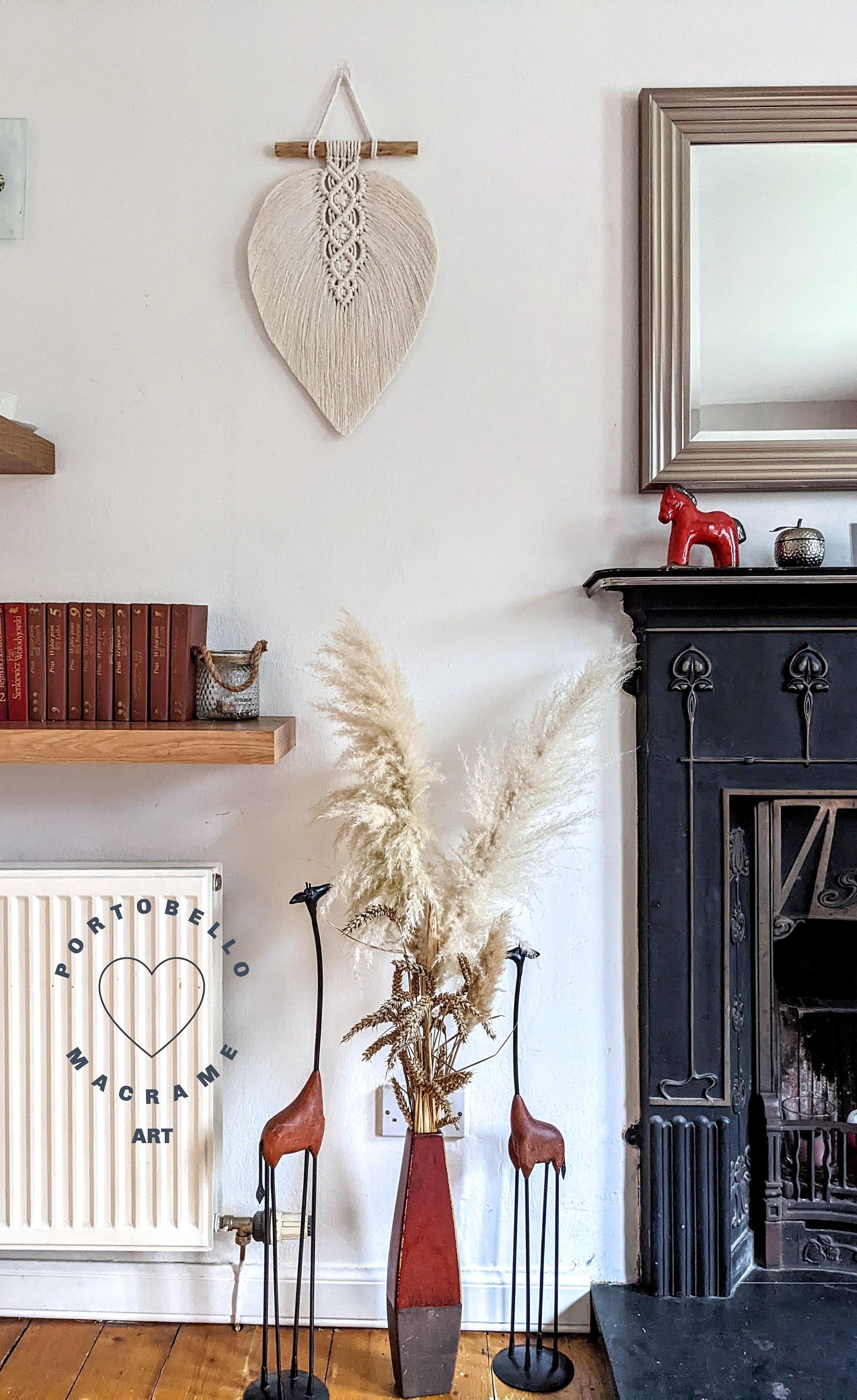 Large Macrame Leaf Wall Hanging, Macrame Feather, Boho Leaf, Earth Tone ...