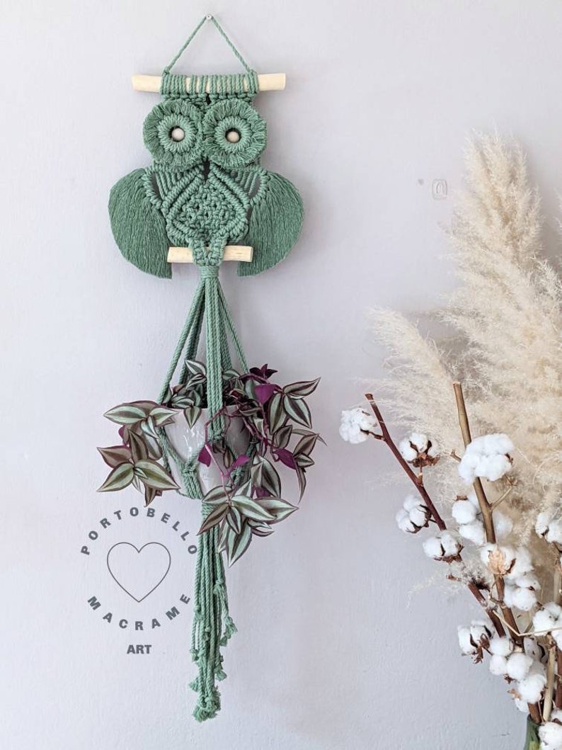 Macrame Owl Plant Hanger Macrame Plant Hanger and Hanging - Etsy