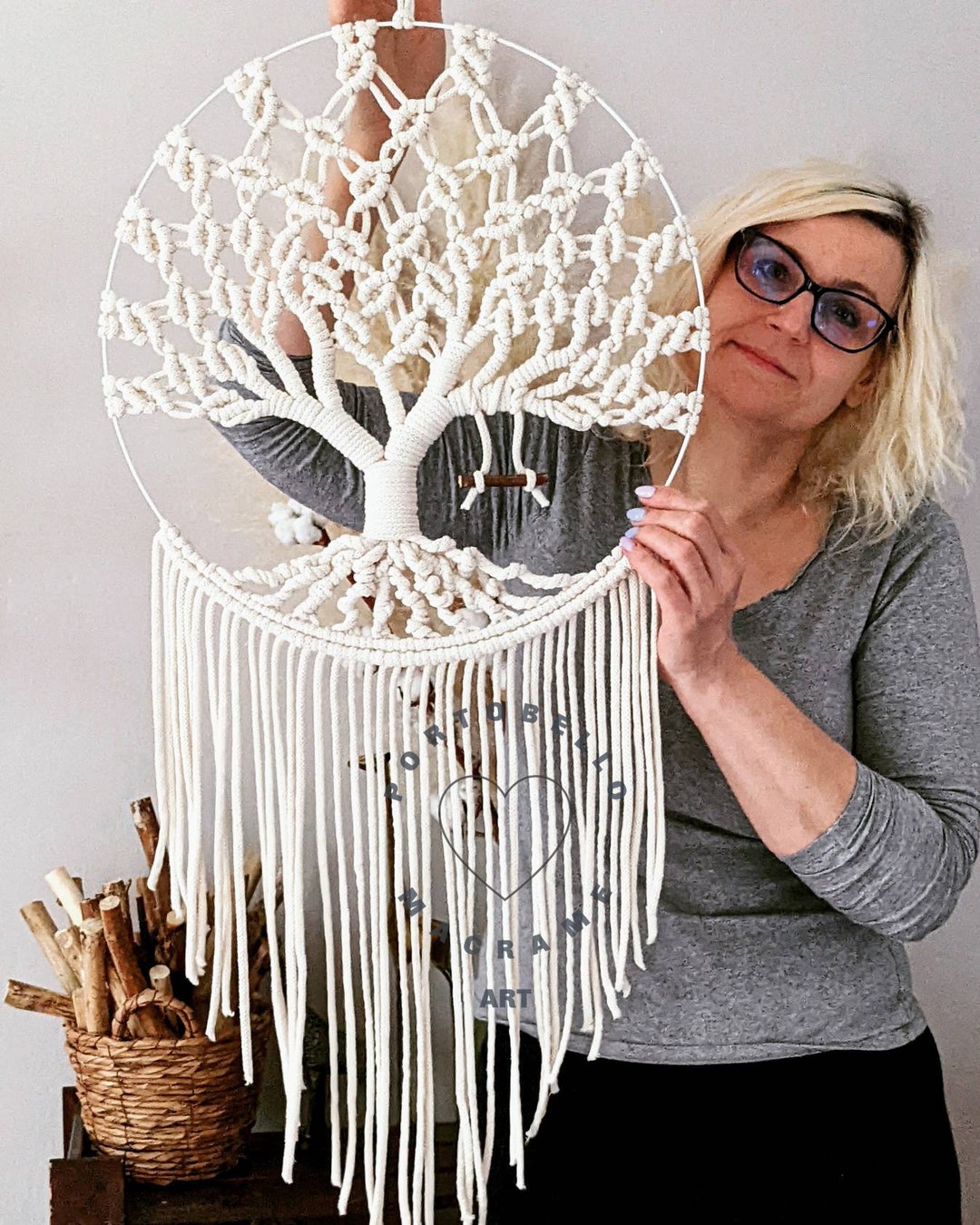 Buy Large Macrame Tree of Life handmade Home Decor unique Decor Art family Gift Cozy Room Decor living Room Decor boho Gift earth Tone Wall Art Online in India Etsy