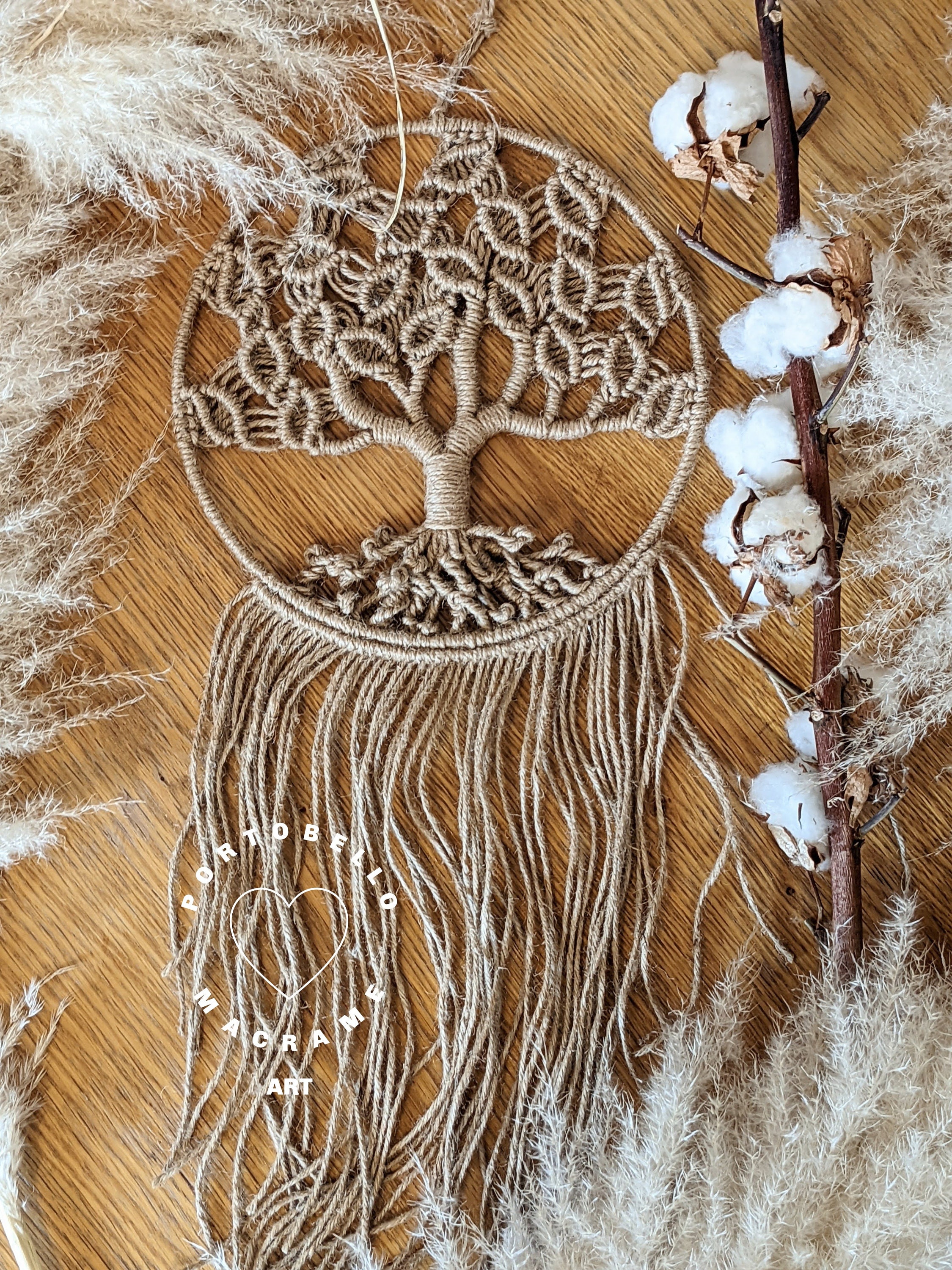 Macrame Jute Tree of Life Boho Decor Jute Decor Boho Wall - Etsy