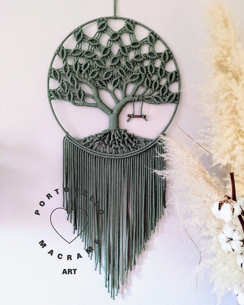 Macrame Tree of Life,boho Decor,handmade Dreamcatcher,large Macrame Tree of Life, Earth Tone ...