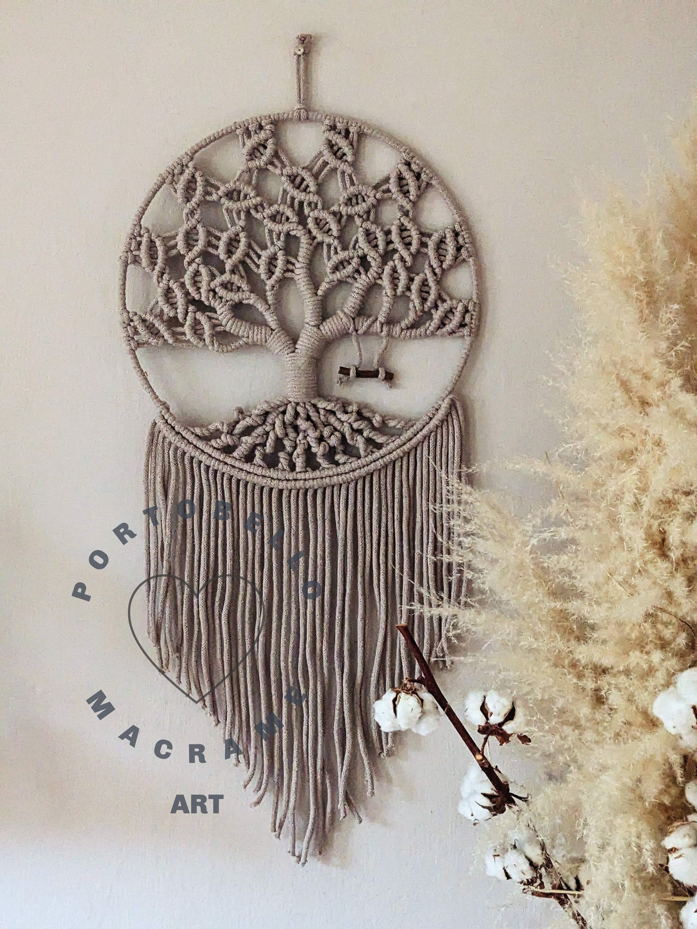 Large Macrame Tree of Life, Boho Decor, Handmade Dreamcatcher ...