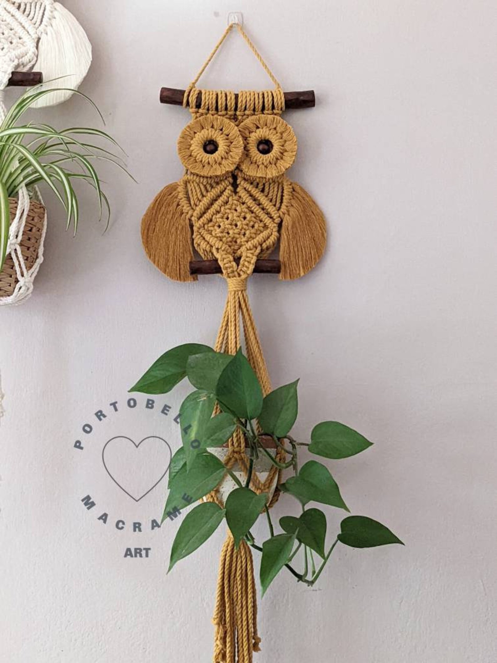 Macrame Owl Plant Hanger Macrame Plant Hanger and Hanging - Etsy