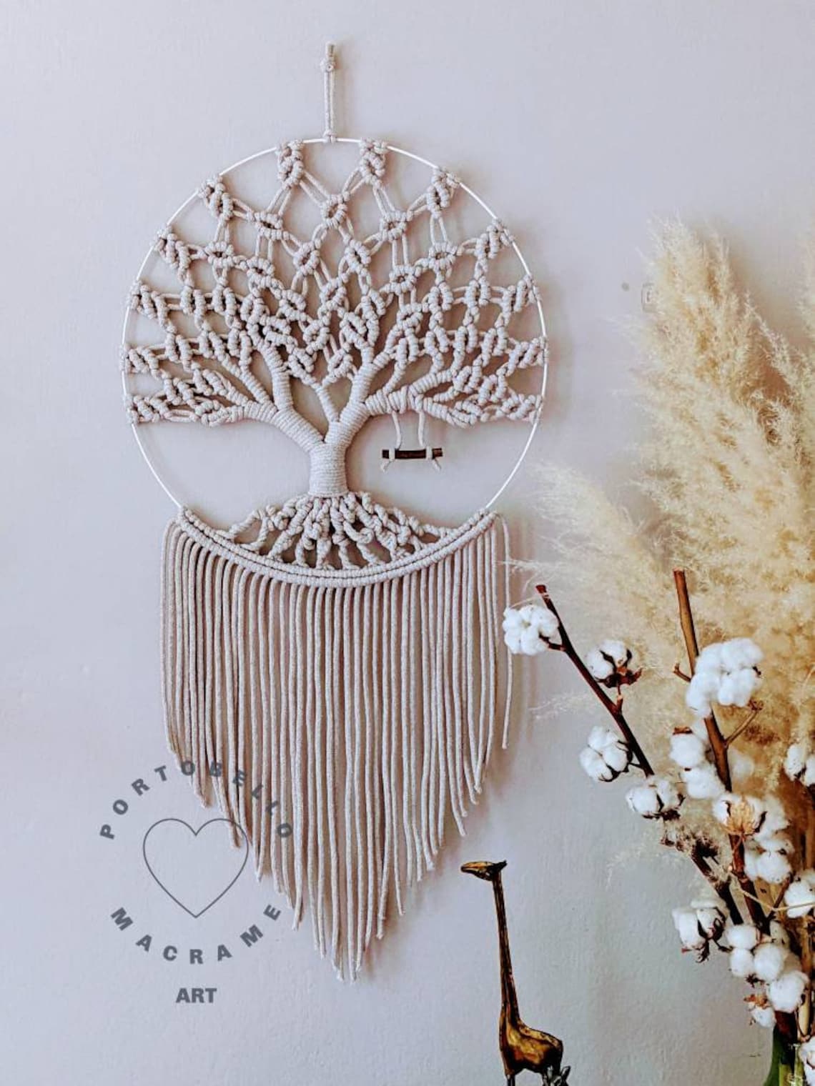 Großer Makramee Baum des Lebens,handgemachter gemütlicher Raum Dekor,einzigartige Dekor Kunst ...