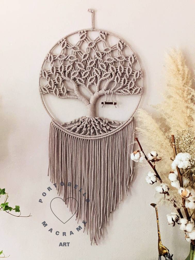 Large Macrame Tree of Life, Boho Decor, Handmade Dreamcatcher ...
