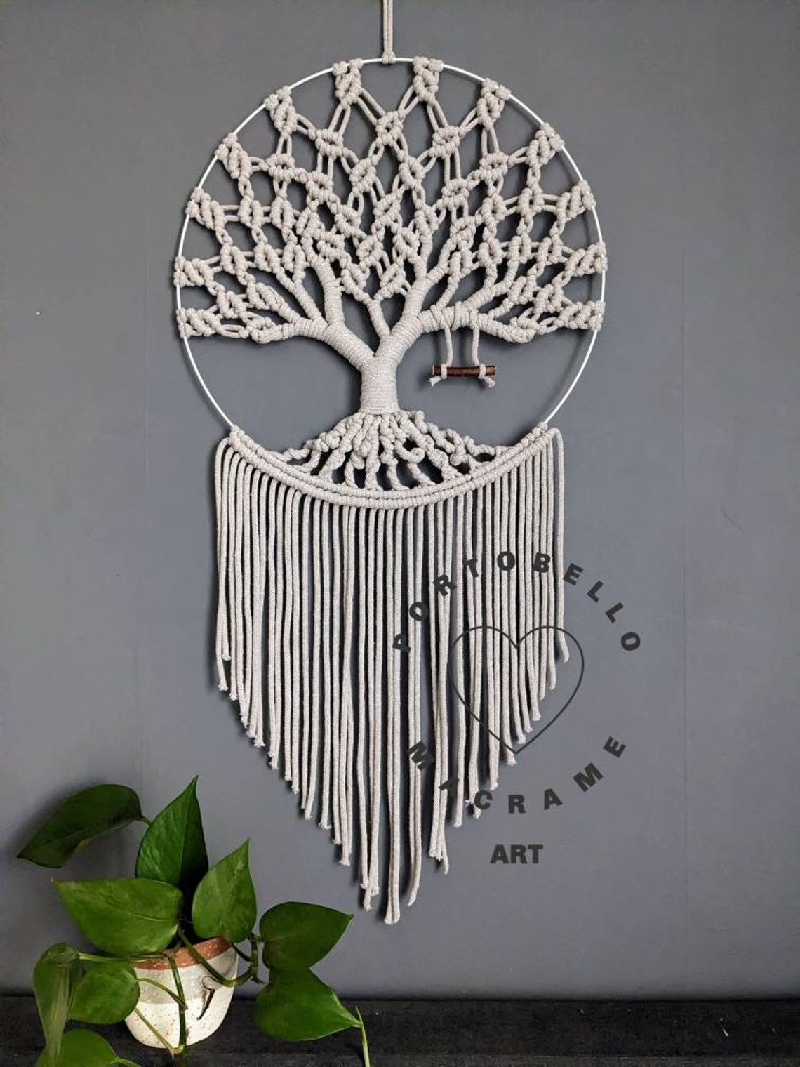 Großer Makramee Baum des Lebens,handgemachter gemütlicher Raum Dekor,einzigartige Dekor Kunst ...