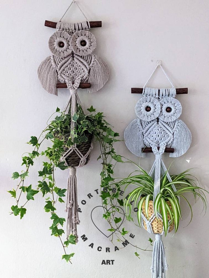 Macrame Owl Plant Hanger Macrame Plant Hanger and Hanging - Etsy