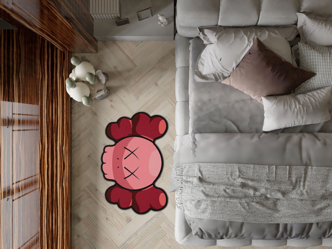 Custom Shape Rug Kaws Custom Rug Hypebeast Rug Kaws Head - Etsy
