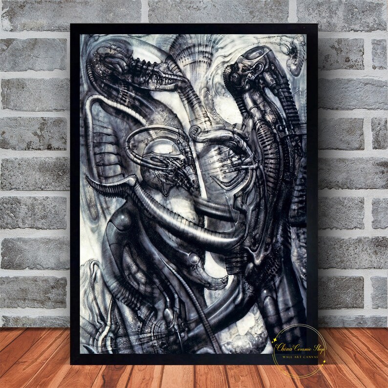 Hr Giger Li Ii Poster Canvas Wall Art Family Bedroom Decor Frame Option ...