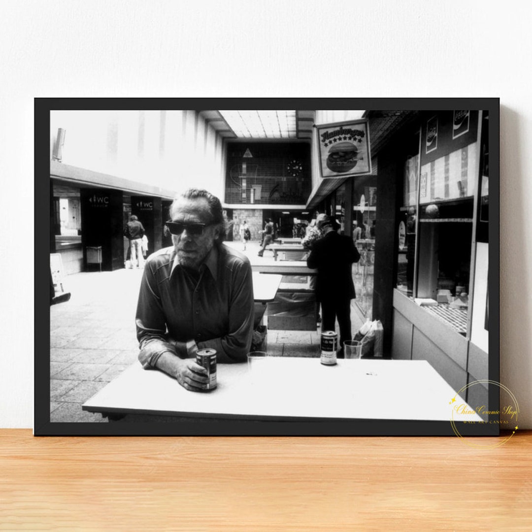 Charles Bukowski Poster Canvas Wall Art Family Bedroom Decor Frame ...