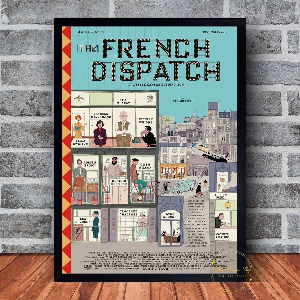 The French Dispatch Movie Poster Canvas Wall Art Family - Etsy