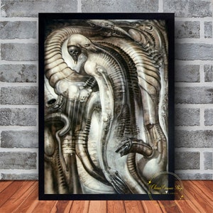 Hr Giger Poster Canvas Wall Art Family Bedroom Decor Frame Option ...