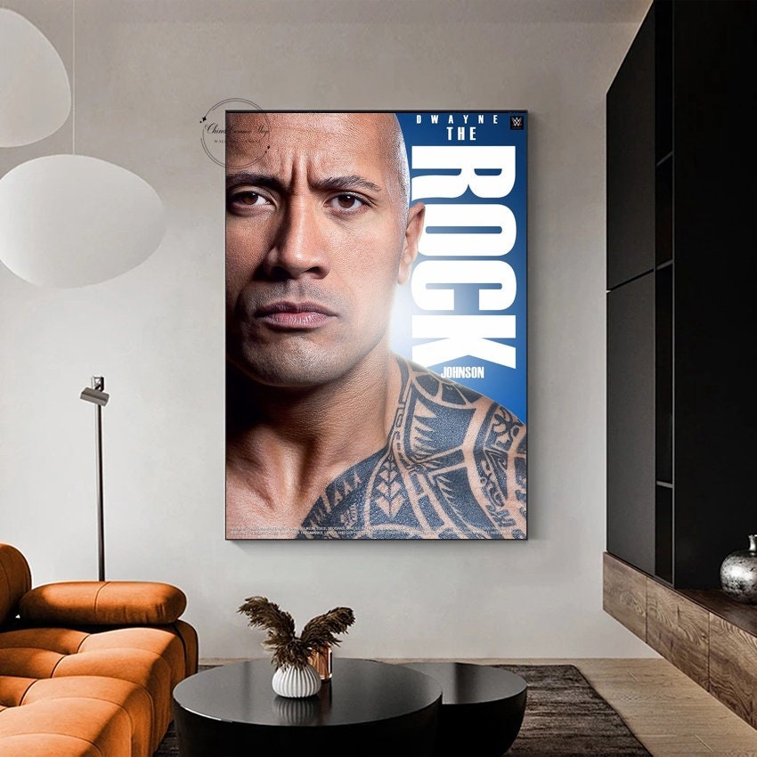 The Rock Dwayne Johnson Poster Canvas Wall Art Family Bedroom Decor ...