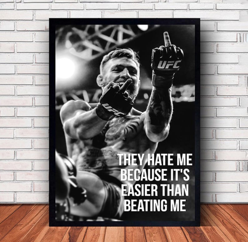 Conor Mcgregor Boxing Poster Canvas Wall Art Family Bedroom Decor(frame ...