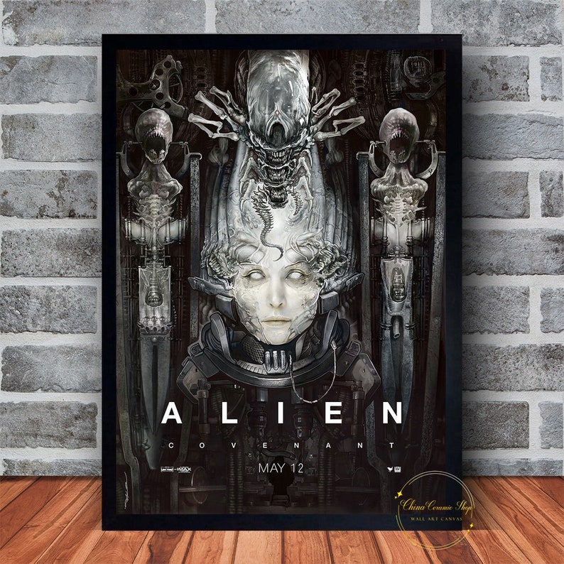 Hr Giger Li Ii Poster Canvas Wall Art Family Bedroom Decor Frame Option ...