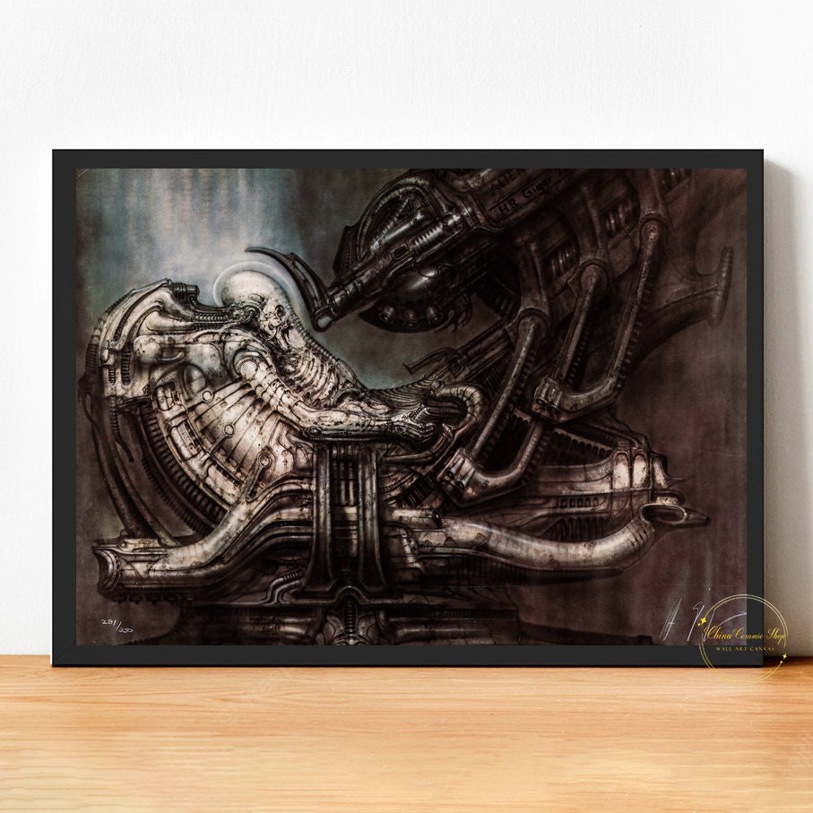 Hr Giger Li Ii Poster Canvas Wall Art Family Bedroom Decor Frame Option ...