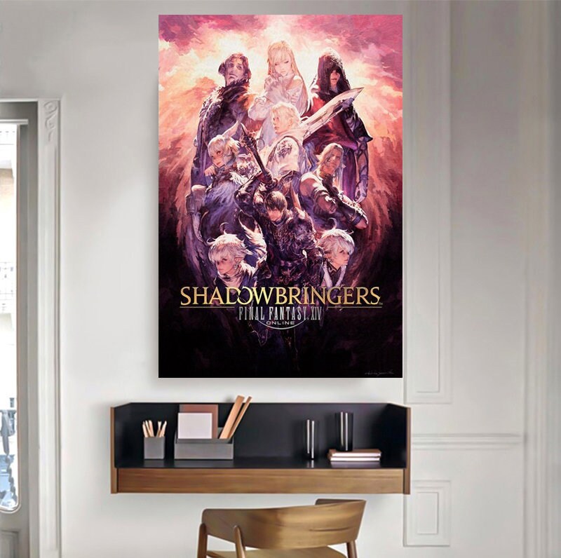 Final Fantasy XIV Game Poster Canvas Wall Art Family Bedroom Decor ...