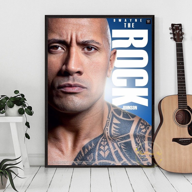 The Rock Dwayne Johnson Poster Canvas Wall Art Family Bedroom Decor ...