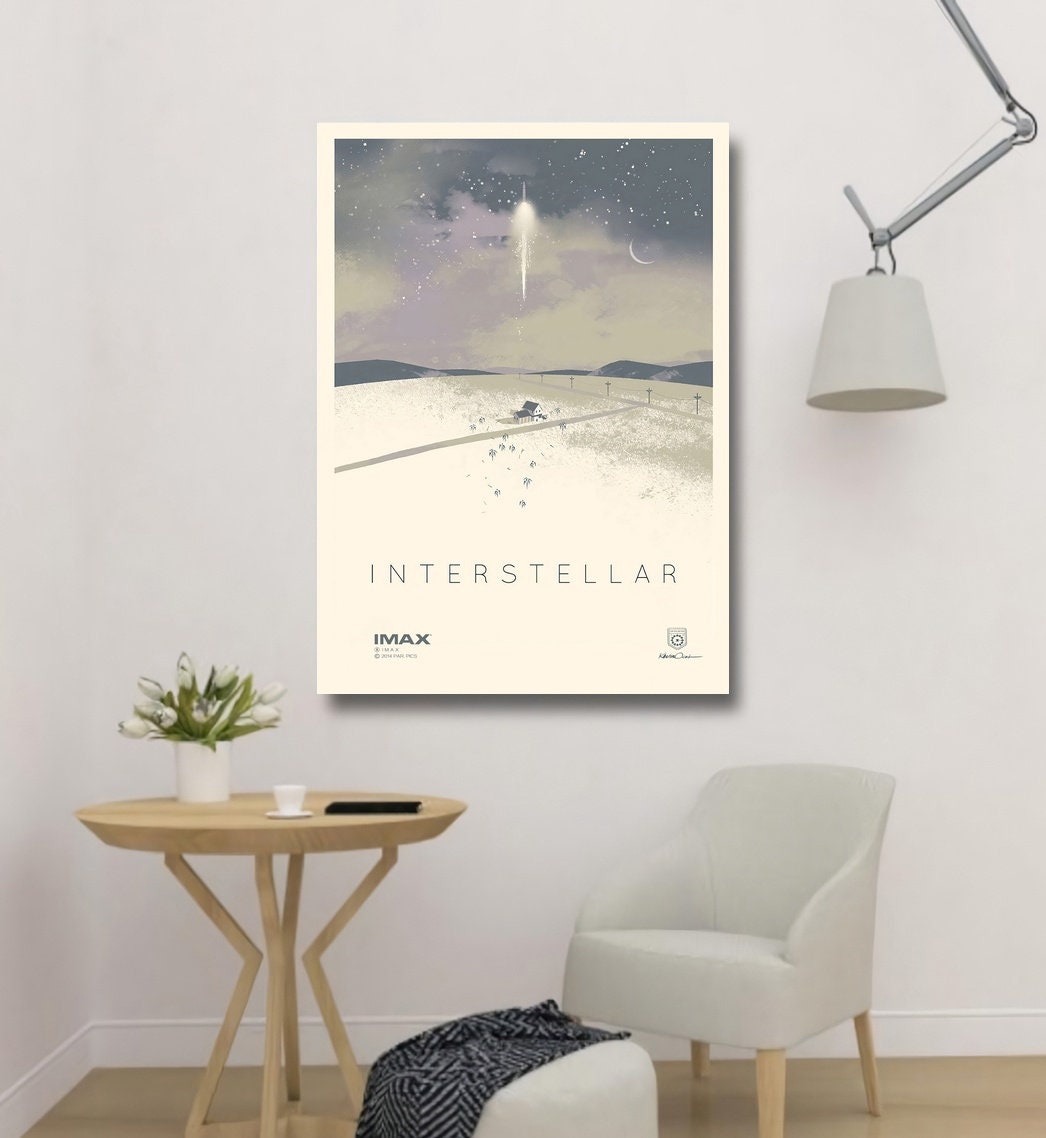 Interstellar Movie Poster Canvas Wall Art Family Bedroom Decor(frame ...