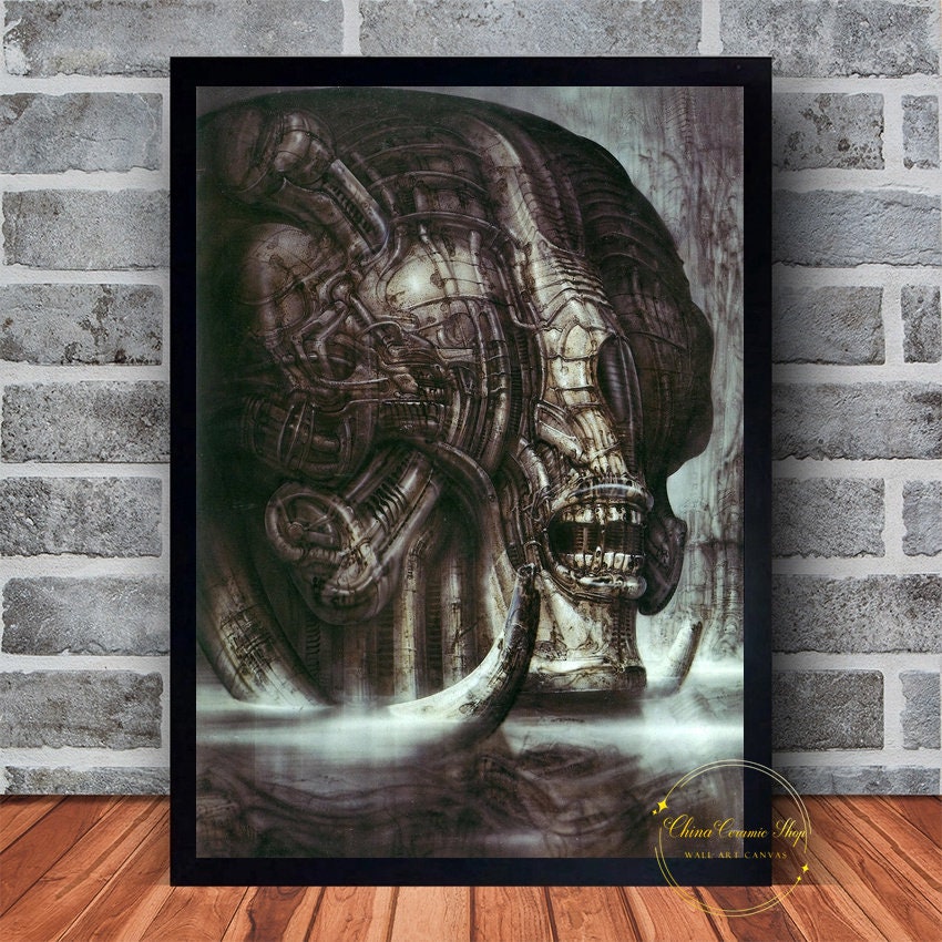 Hr Giger Poster Canvas Wall Art Family Bedroom Decor Frame Option ...