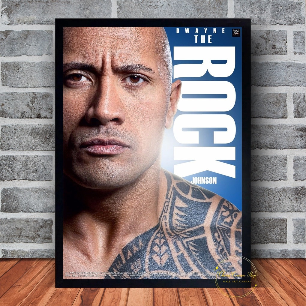 The Rock Dwayne Johnson Poster Canvas Wall Art Family Bedroom Decor ...