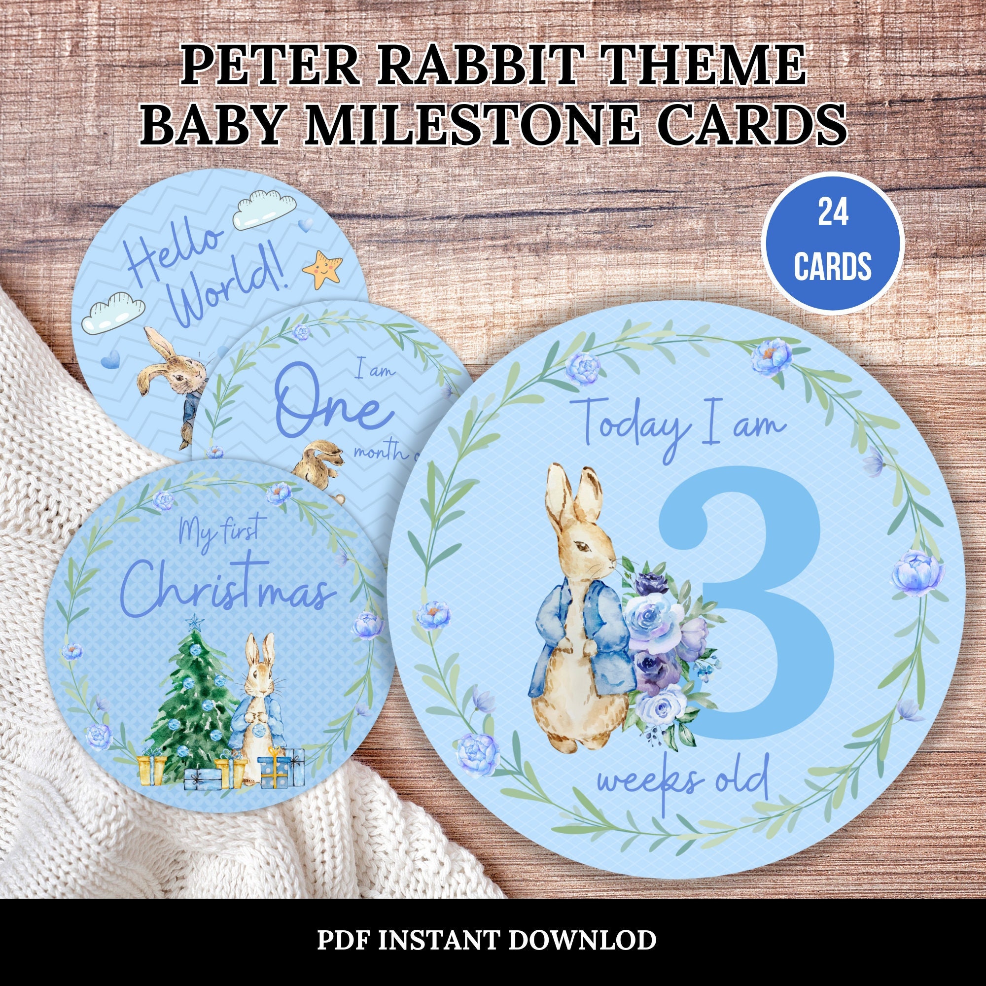 Printable Baby Milestones Coasters, Milestone Card, Monthly Milestones ...