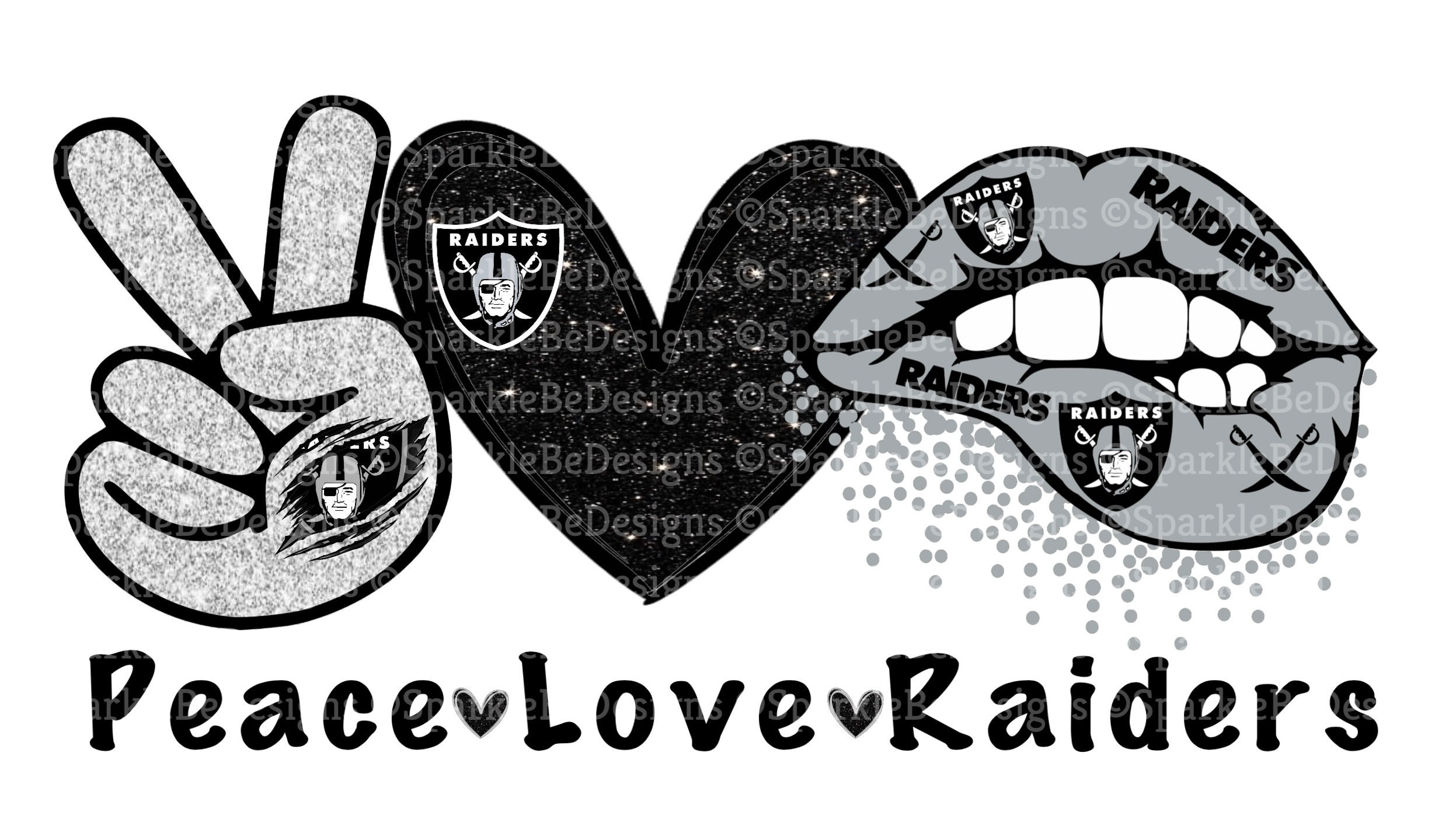 Peace love football-peace love raiders sublimation download | Etsy