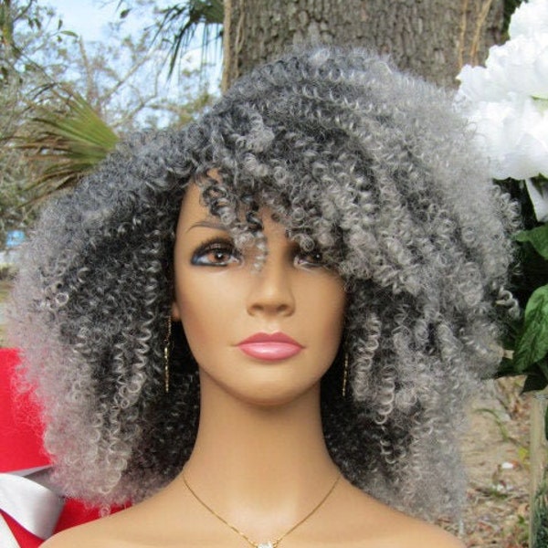 Kinky Curly Wigs for Black Women - Etsy
