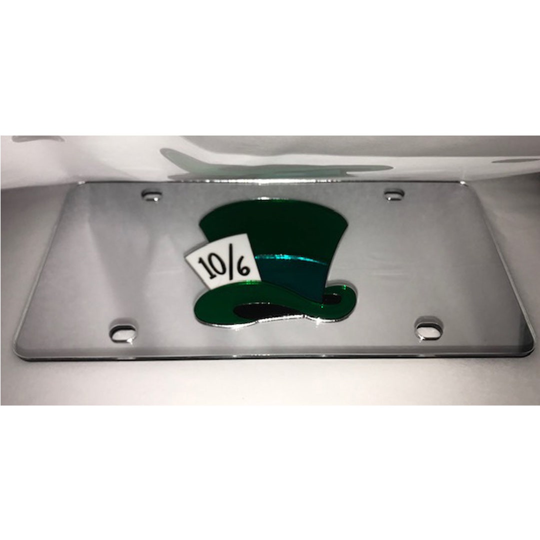 Alice in Wonderland, Mad Hatter Inspired Laser Cut License Plate NEW ...