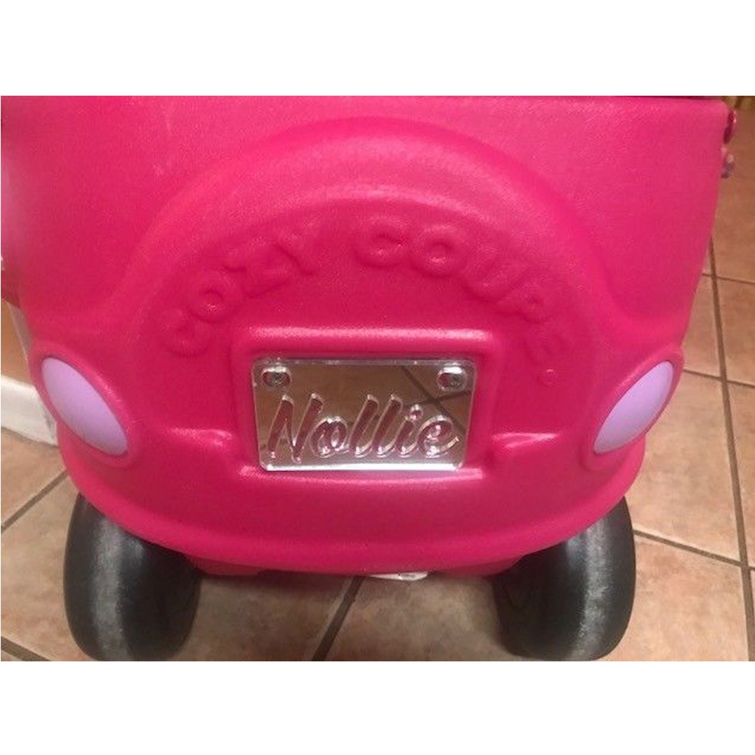 Custom Cozy Coupe Mirrored Laser Cut License Plate - Etsy