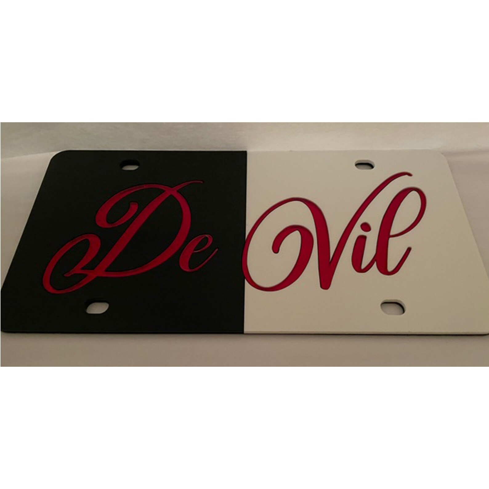 Cruella Devil Inspired License Plate New Black White and | Etsy