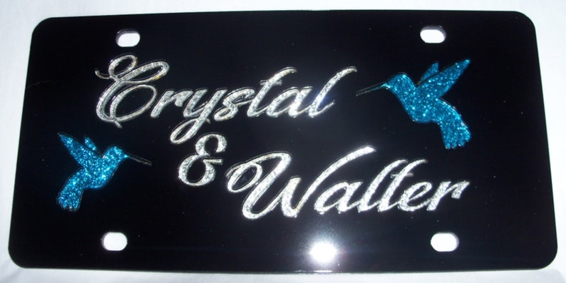 Custom Mirrored SPARKLE Laser Cut License Plate - Etsy