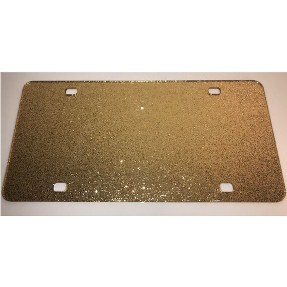 Blank Gold Sparkle Acrylic License Plates 12 X 6 - Etsy