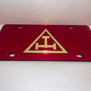 Royal Arch Lodge License Plate Color's Red/gold NEW!! Any Color ...