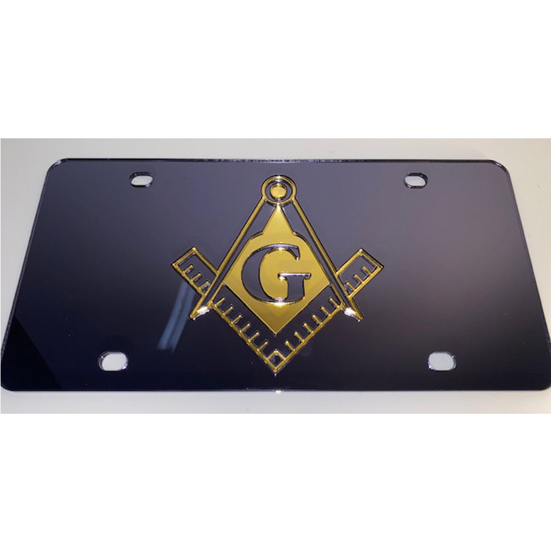 Masonic Mirror Laser Cut License Plate Color's Smoke/yellow NEW!! Any ...