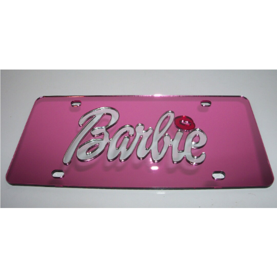 Barbie Doll Inspired License Plate Pink/silver/red Brand NEW!! - Etsy