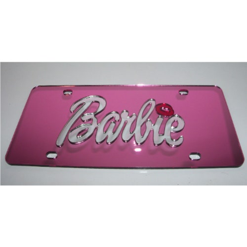 Barbie Doll Inspired License Plate Pink/silver/red Brand NEW - Etsy